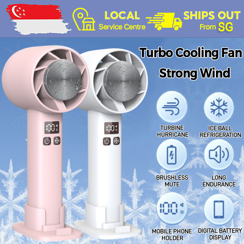 [SG Ready Stock] Mini Cooling Fan Handheld Turbo Fan Strong Wind ...