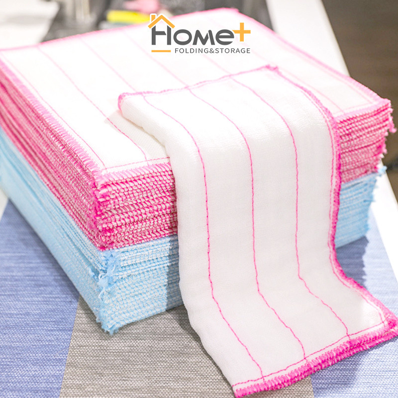 (HOME+) Cotton Yarn Dishwashing Cloth Kitchen Cloth Household Absorbent ...
