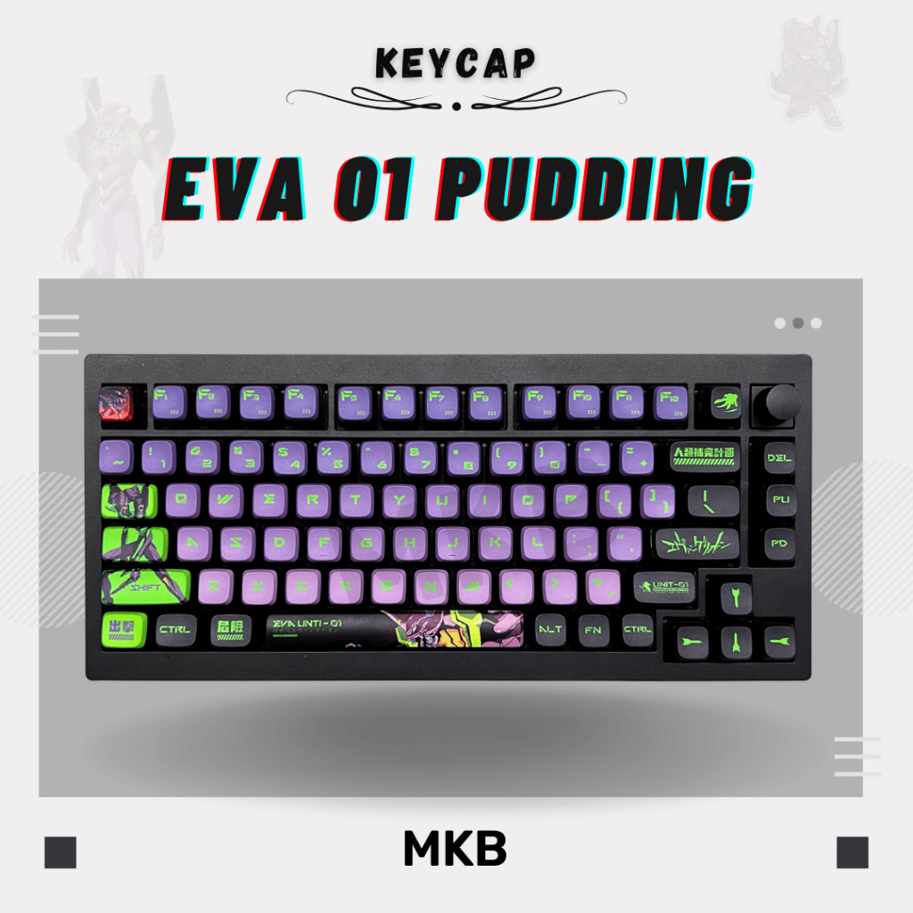 [READY STOCK] Evangelion EVA 01 Pudding PBT + PC Dye Sublimation OEM ...