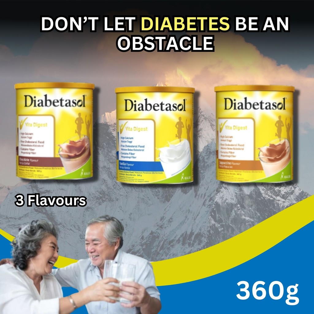 Diabetasol Nutrition Milk Powder for Diabetic 360g, Ensure High Calcium ...