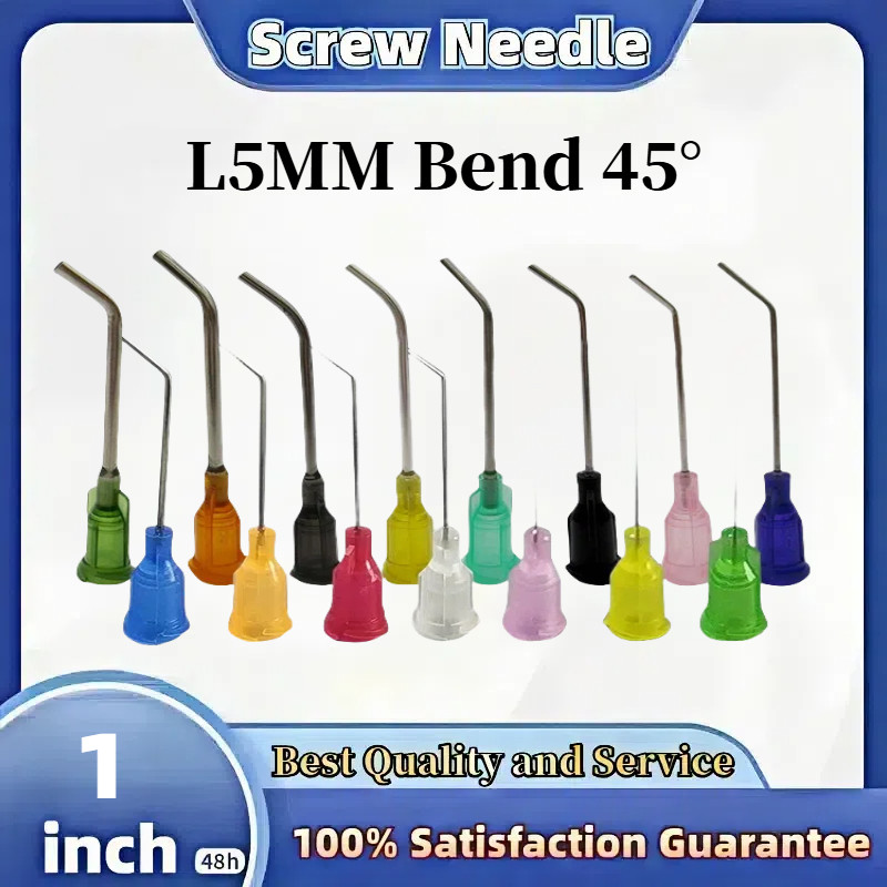 10pcs 25mm 1 Inch 14G-30G 45 Degrees Elbow Dispensing Needles, TS-TT ...