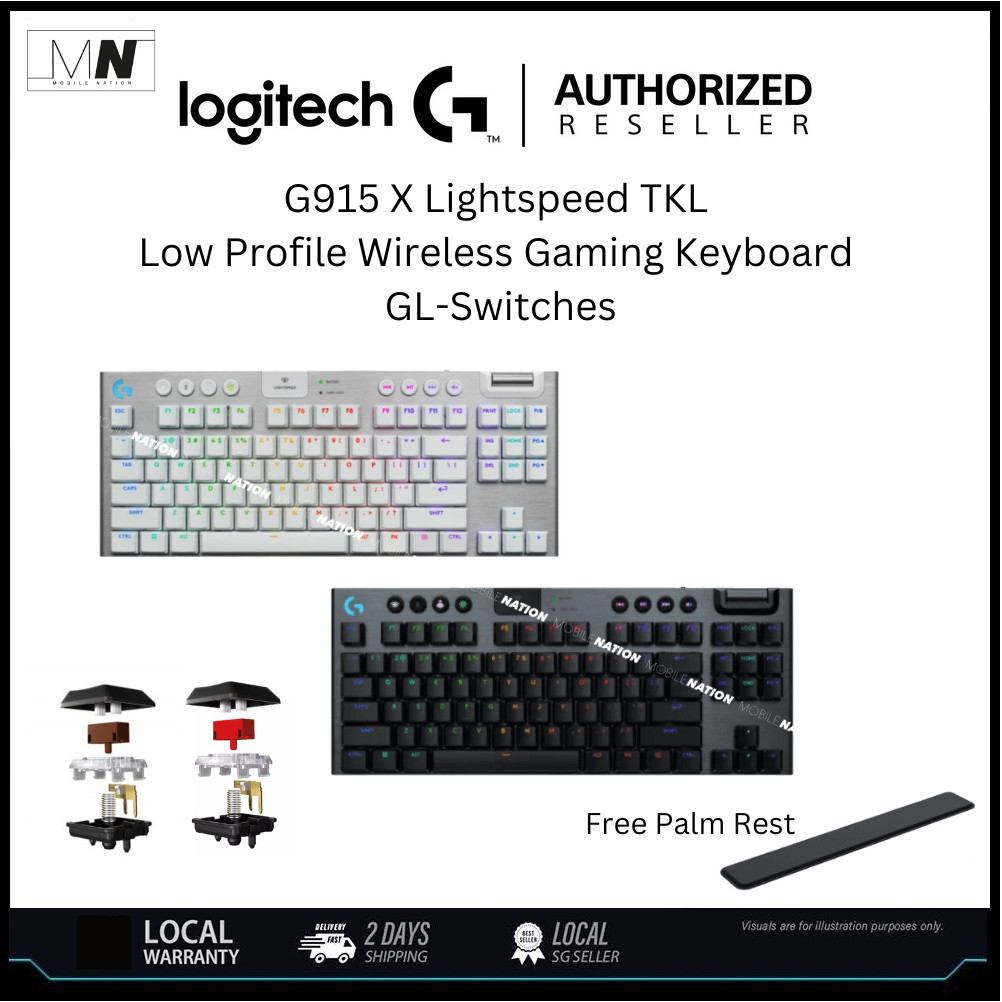 Logitech G915 X Lightspeed TKL Low Profile Wireless Gaming Keyboard ...