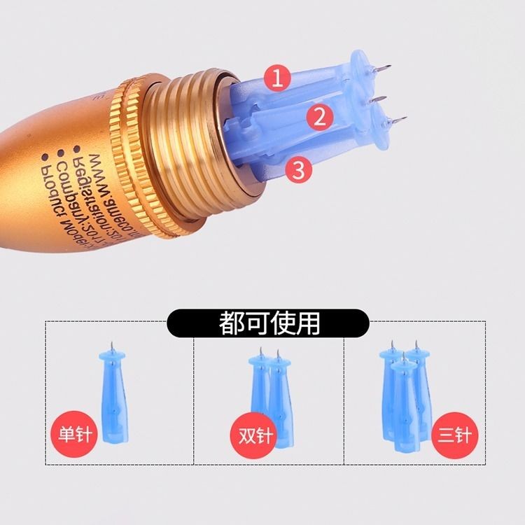 三头采血笔放血笔刺血笔放血针采血针多头采血笔刺血针泻血拔罐用Three head blood collection pen ...