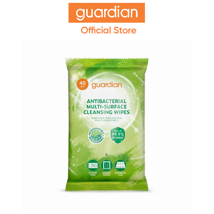 Guardian Antibacterial Multi-Surface Wipes 40s | Shopee Singapore