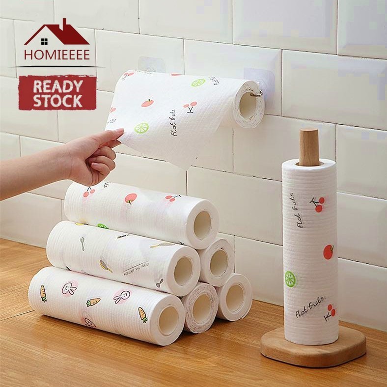 Disposable Kitchen Towel🔥Ready Stock🔥Roll Cleaning Cloths Kitchen Lazy ...