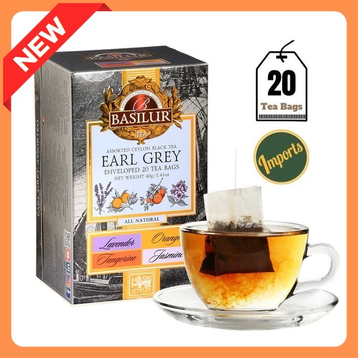 Earl Grey Collection - 20 Enveloped Tea Bags - 4 Flavours Lavender ...