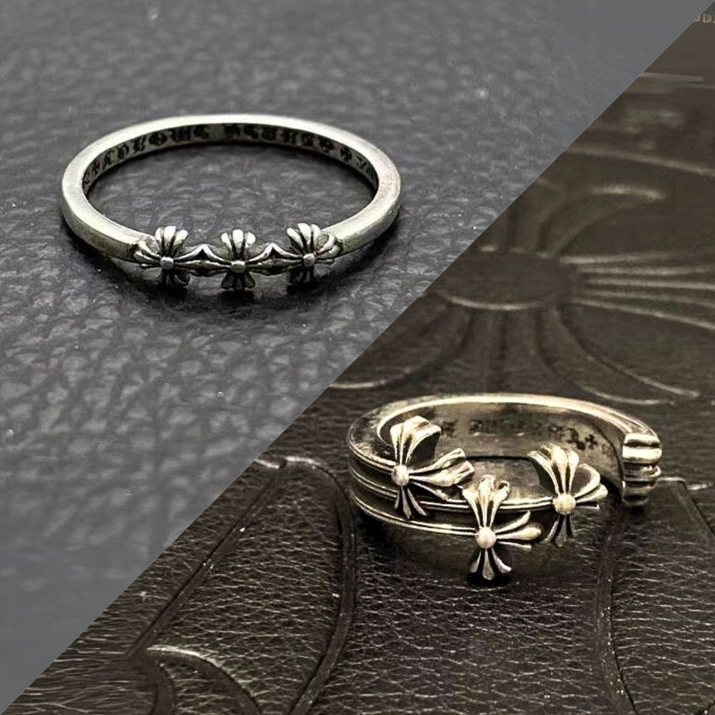Personalized Chrome Hearts pattern ring, Unisex stylized ring for men ...