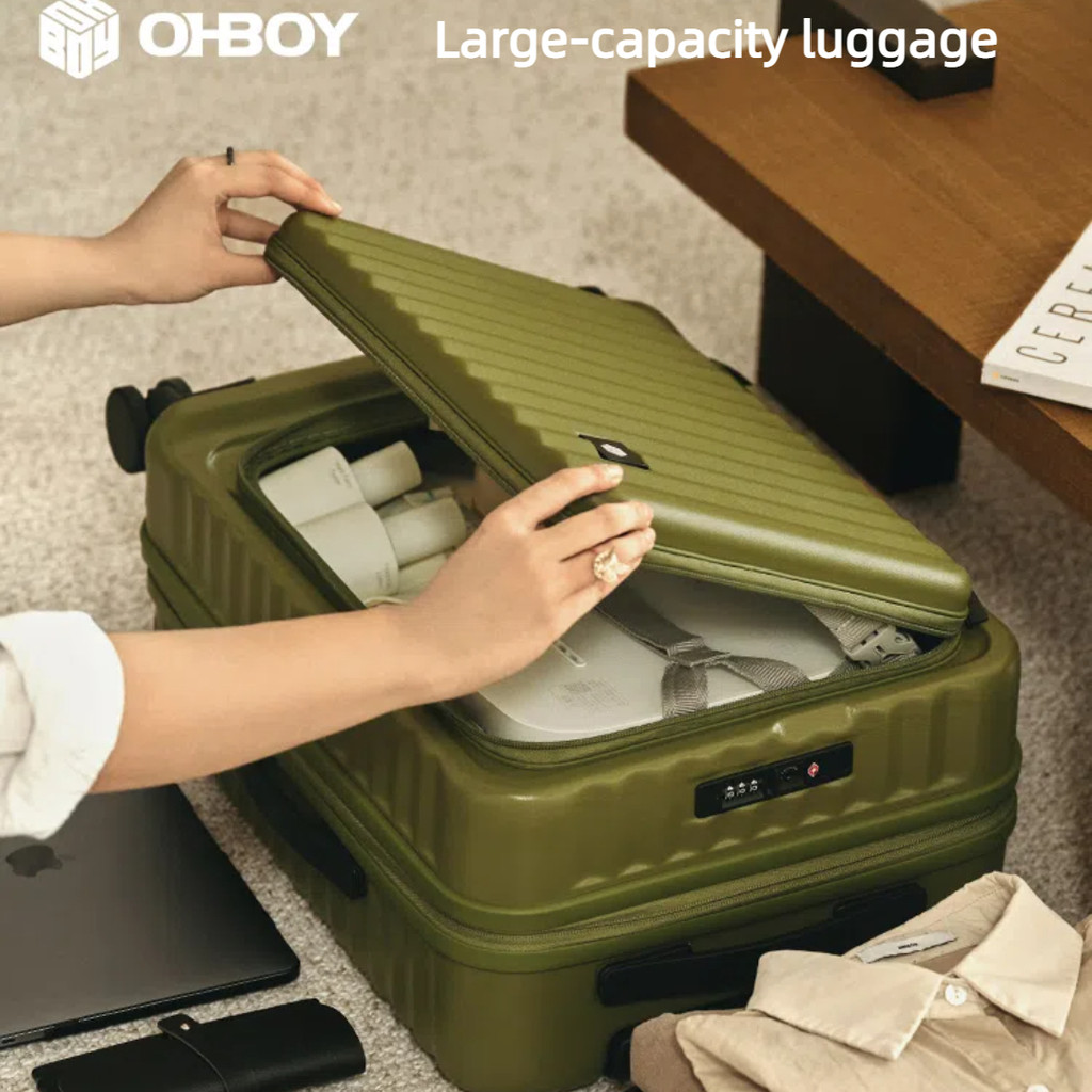 Ohboy Side Open Lid Luggage Box Female Expandable Trolley Case Portable ...
