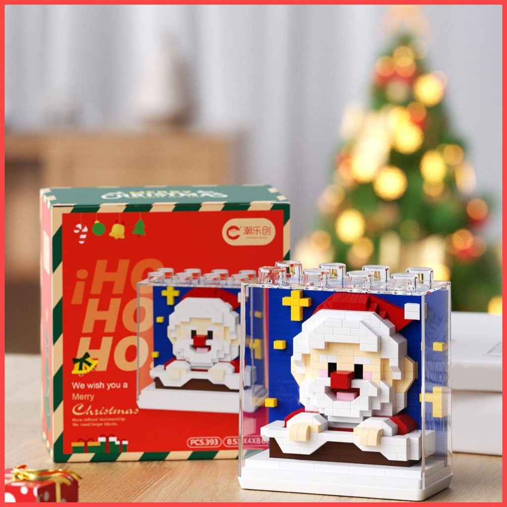 Christmas Brick Set Christmas Santa Claus Blocks Set Gingerbread Man ...