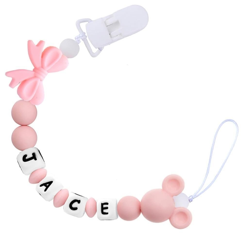 Baby Girl Pacifiers Clips Personalize Name Pacifier Clips Holder ...