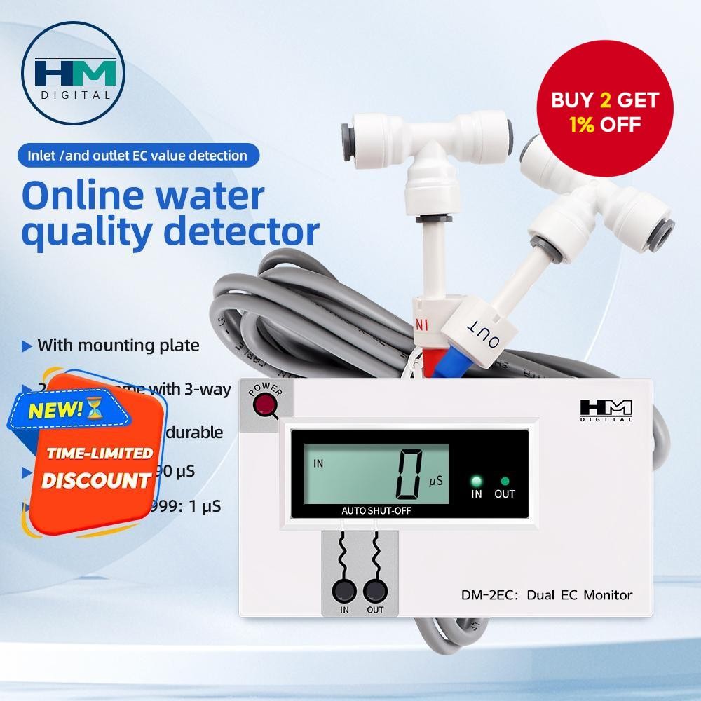 TDS Water Quality Tester DM1/DM2 - Dual Probe Meter with HD LCD Display ...