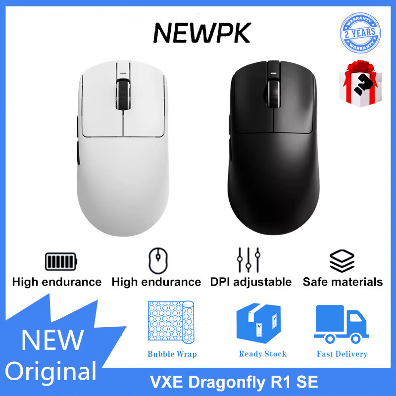 VXE dragonfly R1 SE wireless three mode Mouse Game PAW3395 Lightweight ...