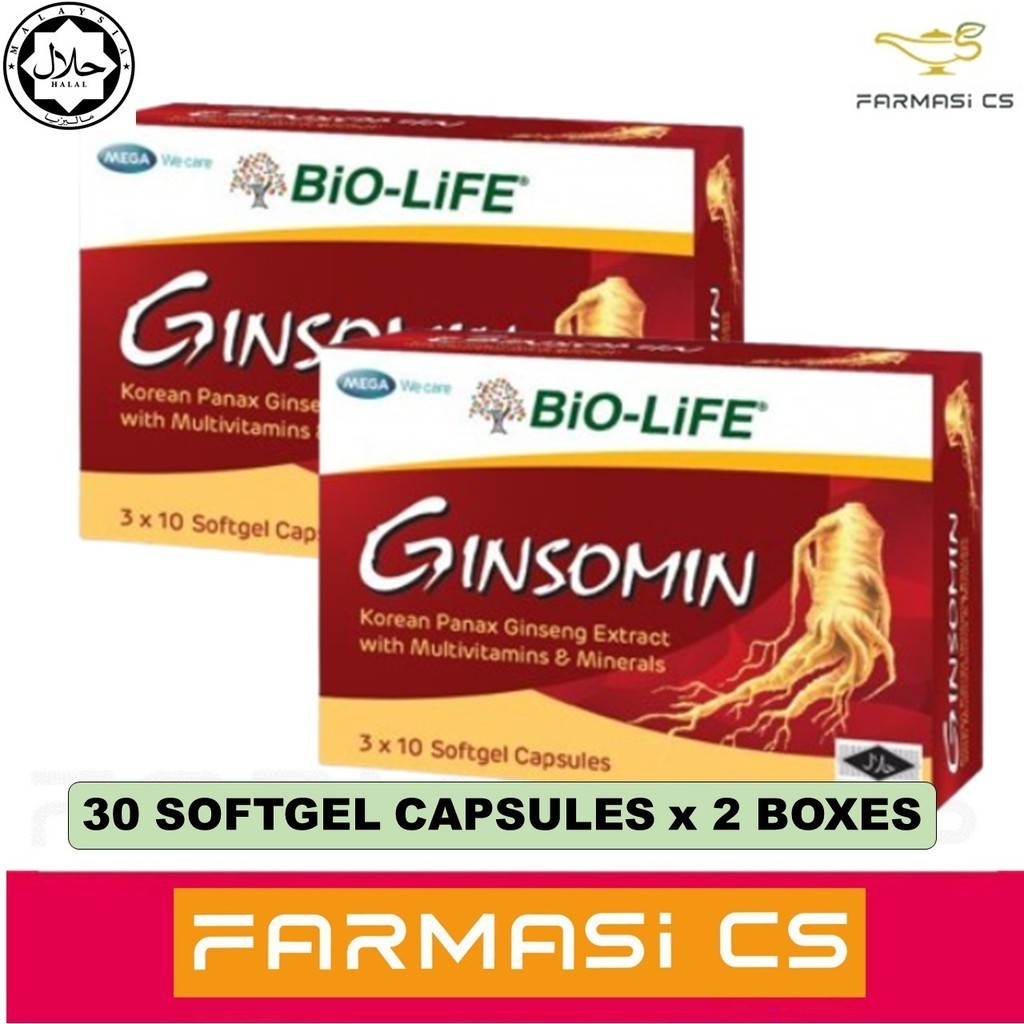Bio-Life Ginsomin Korean Panax Ginseng Extract With Multivitamins with ...