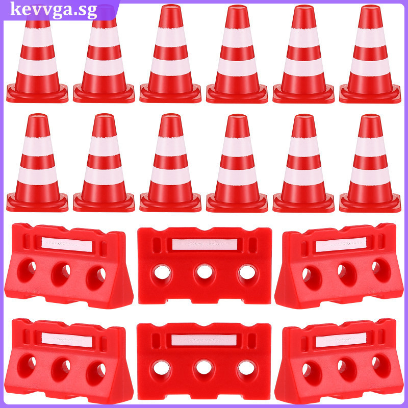 Pcs Mini Toys Miniature Traffic Cones Road Signs Small Barricade ...