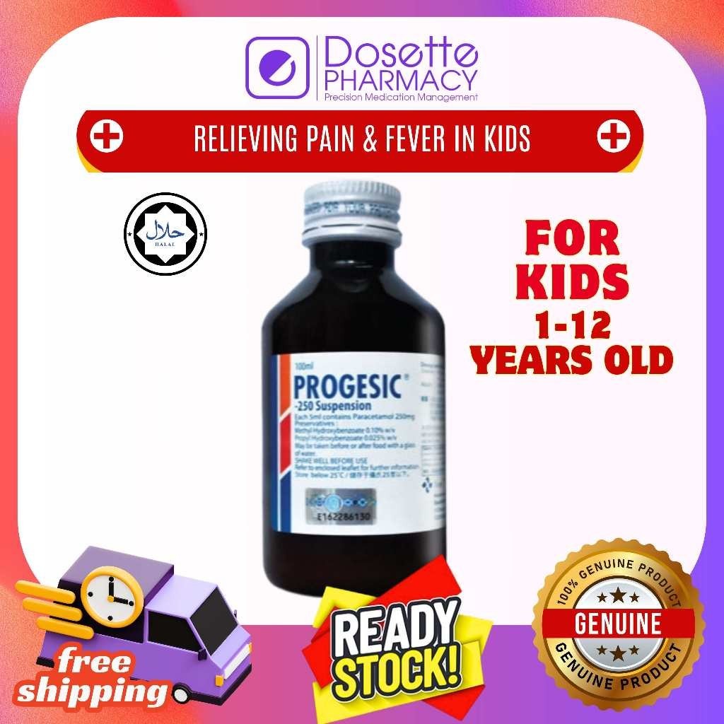 XEPA PROGESIC 250MG SUSPENSION (PARACETAMOL) 100ML EXP: 09/2025 ...