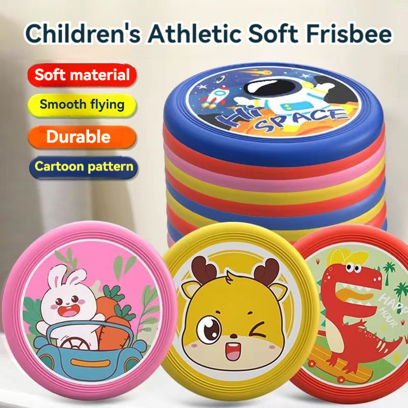 20cm Kids Soft Rubber Frisbee Discs Outdoor Sports Kindergarten Parent ...