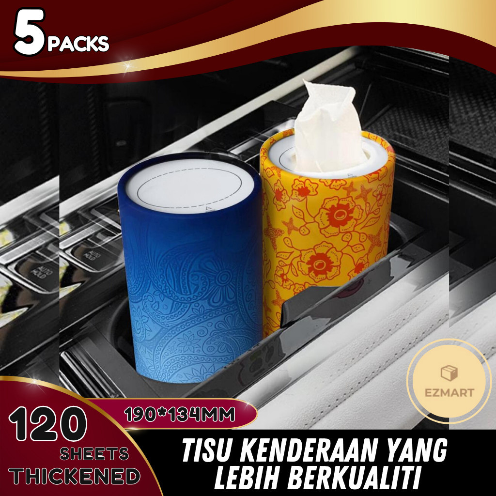 BATIK TISSUE CAR TISSUE 3 PLY FACIAL TISSUE 5 PACKS Tradisional Batik ...