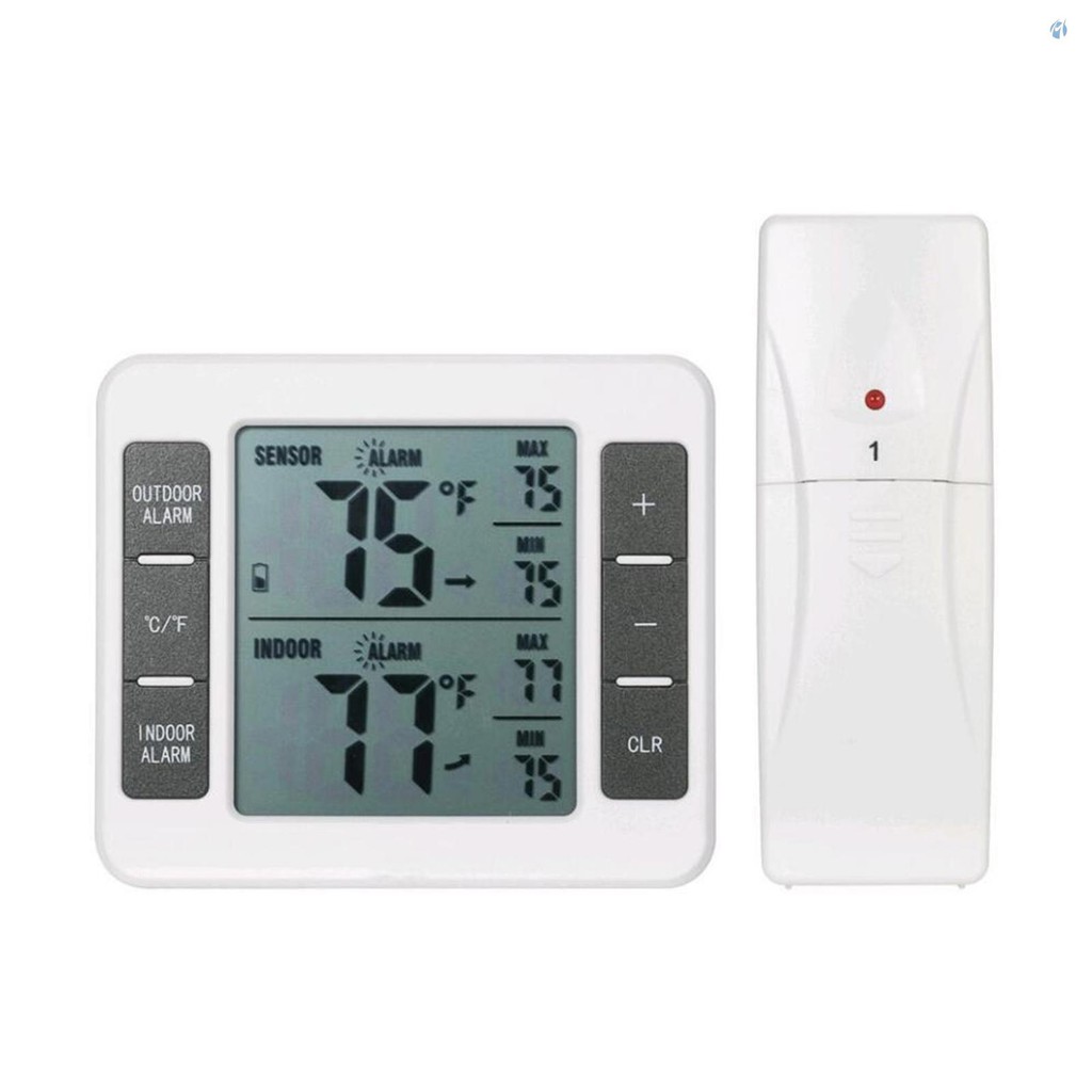 Indoor Outdoor Temperature Meter with Wireless Sensor Digital ...