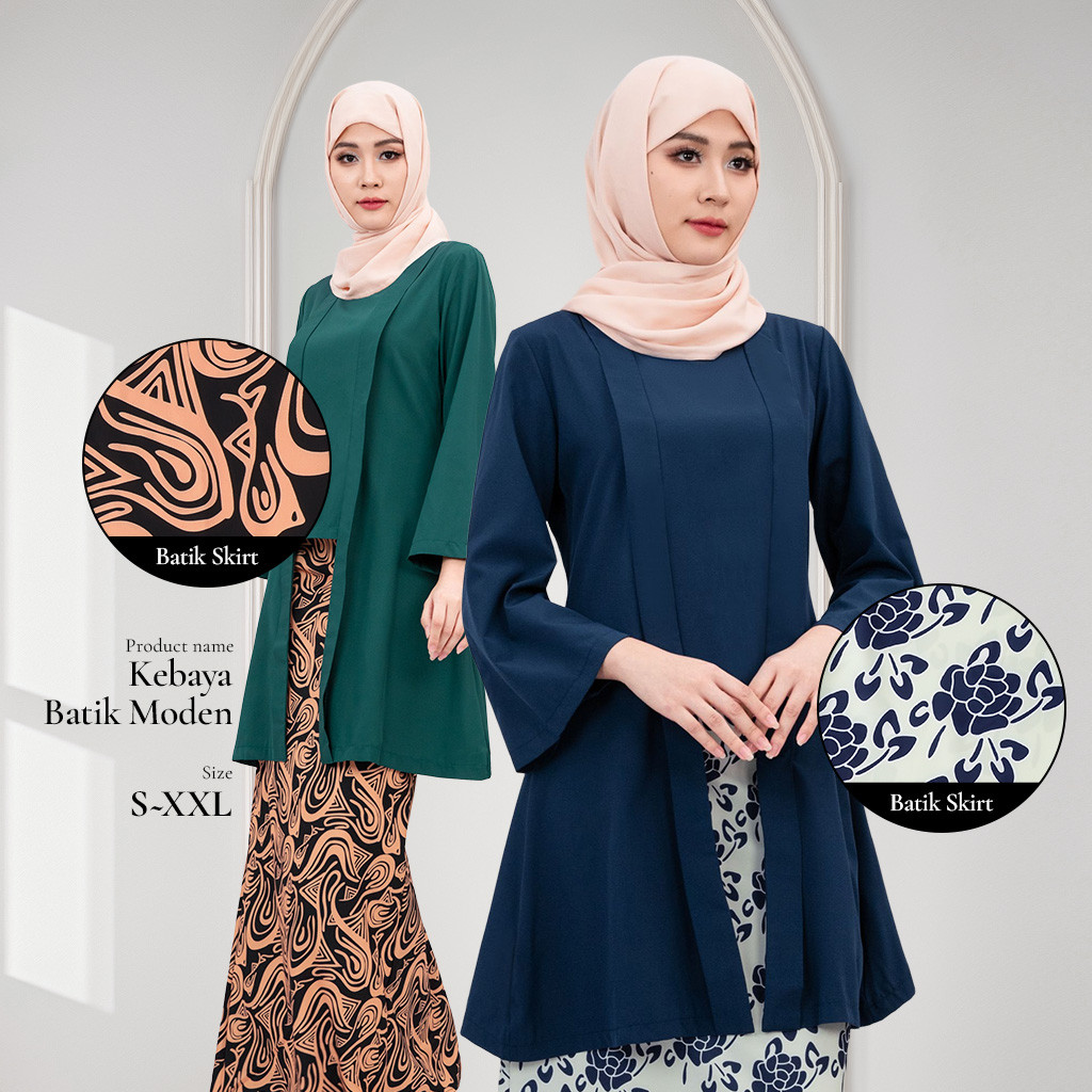 New Long Baju Kurung Modern Leopard Print Kurung Premium Pleated Kurung ...
