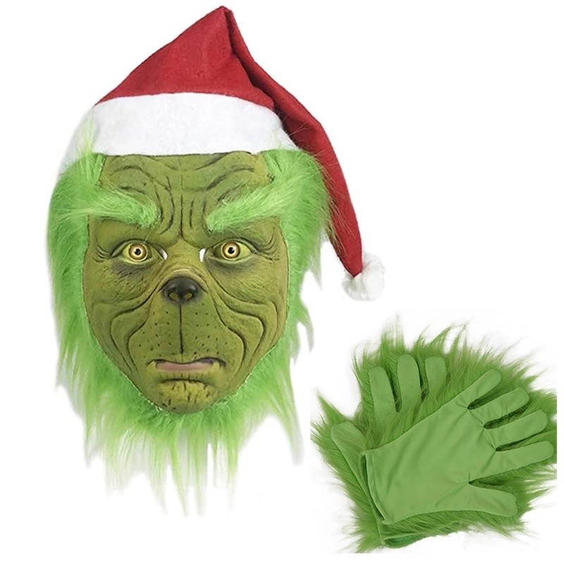 Grinch Mask The Grinch Latex Headgear Halloween costume Prom Party ...