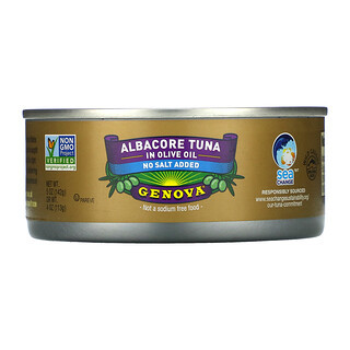 Genova, Albacore Tuna In Olive Oil, No Salt Added, 4 oz ( 113 g ...