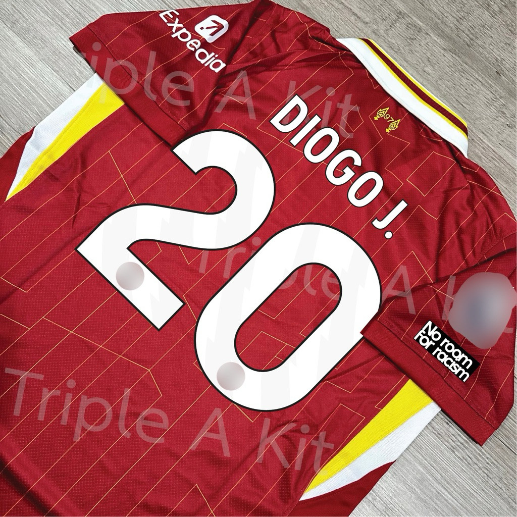 Liverpool Home Kit (FANS) Season 24/25 Full Option Name Number Arm ...