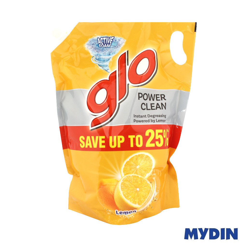 Glo Liquid Dishwashing Lemon Foam Active Refill Pack (1.6L) | Shopee ...