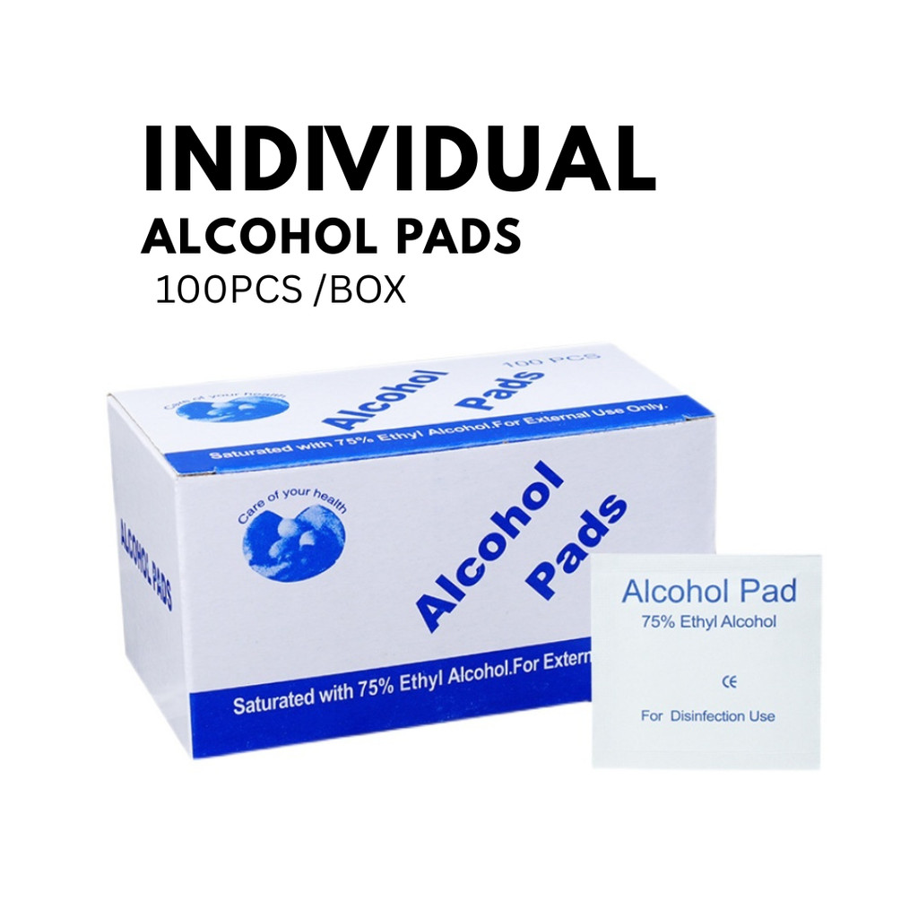 BC 100pcs/Box Alcohol Swabs Pads Skin Cleaning Sterilization 75% Ethyl ...