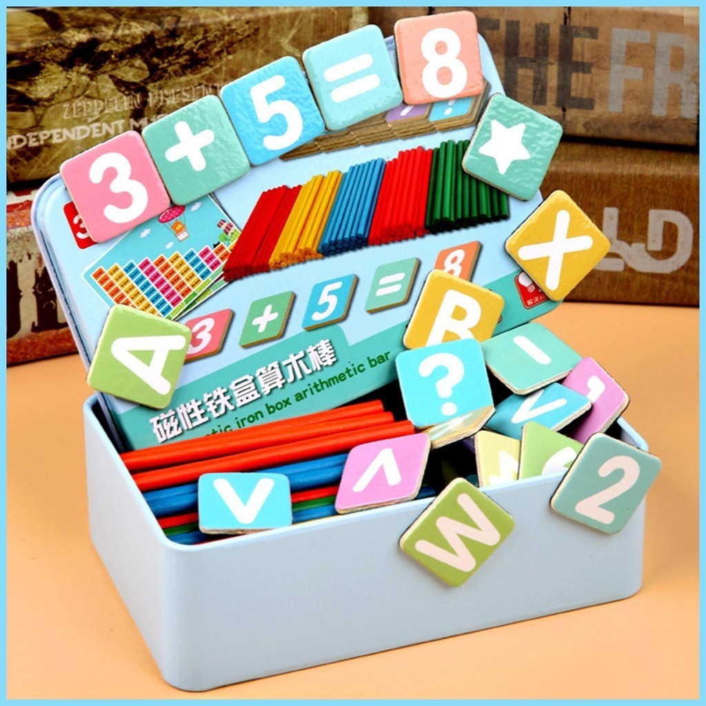 Math Counting Blocks Number Cards and Counting Rods Intelligence Sticks ...
