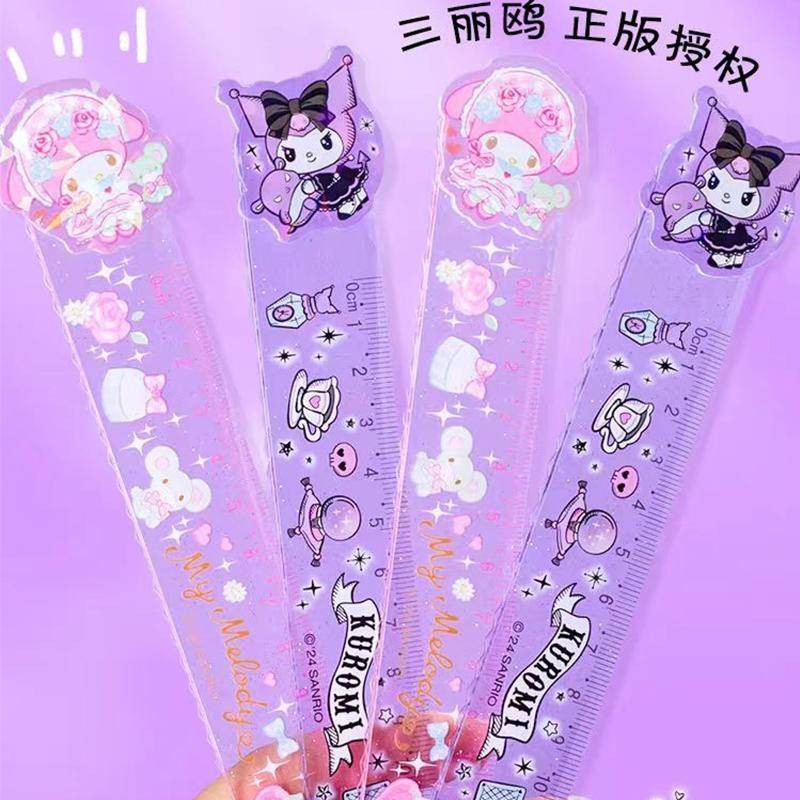 360° Rotation Cartoon Straight Ruler Kawaii Sanrio Kuromi My Melody ...