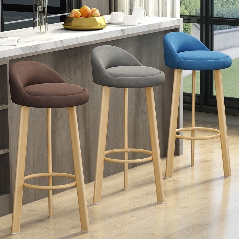 Bar Stool Light Luxury Modern Simple Back Stool Front Desk Chair Bar ...
