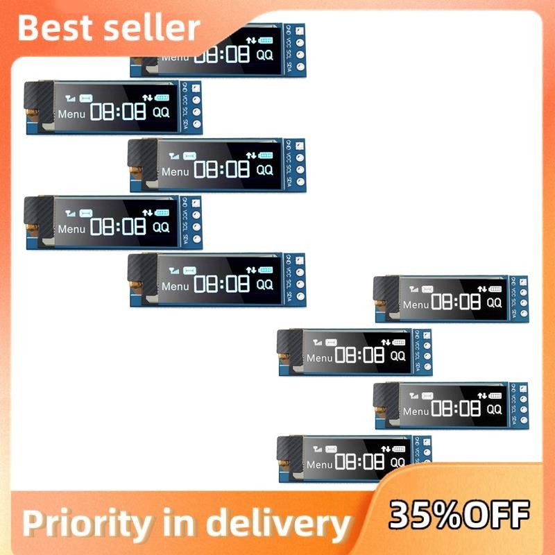 5 Pieces I2C Display Module 0.91 Inch I2C OLED Display Module I2C OLED Screen Driver DC 3.3V-5V ...