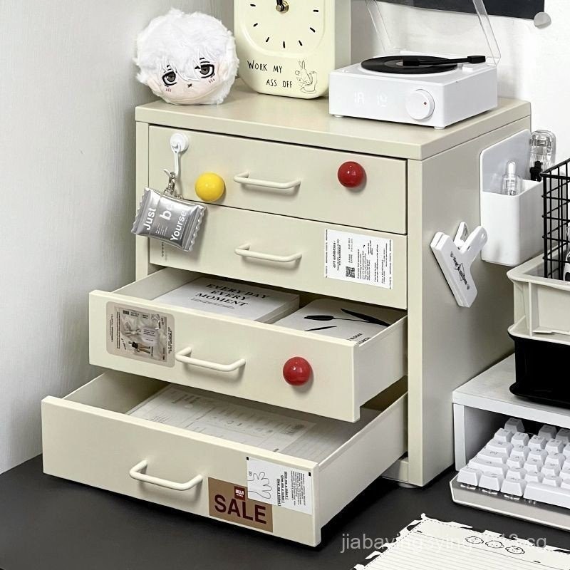 Iron Desktop Storage Box Drawer Office File Multi-Layer Storage Rack ...