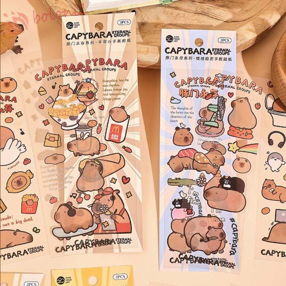 [READY STOCK] Capybara Guka Stickers, Animals Capybara DIY Sticker ...
