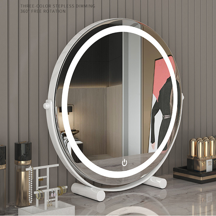 New Cylindrical Dressing Table Mirror Rotatable Makeup Mirror Desktop ...
