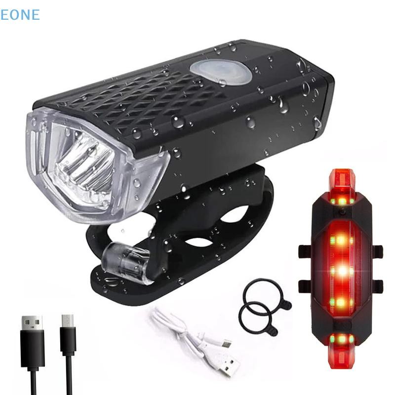 EONE Bike Bicycle Light USB LED Rechargeable Set MTB Road Bike Front ...