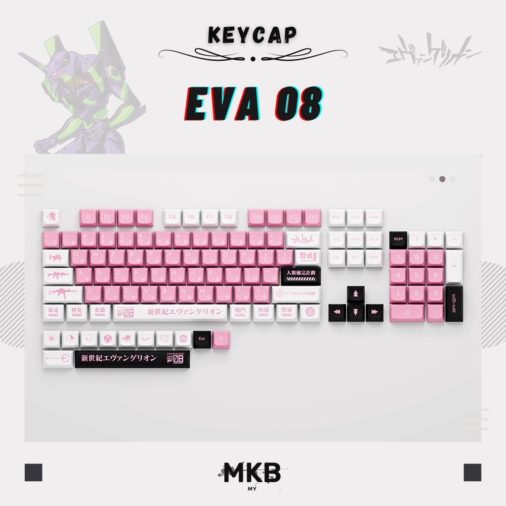 [READY STOCK] EVA 08 Evangelion Series PBT XDA Profile Keycap Set for ...
