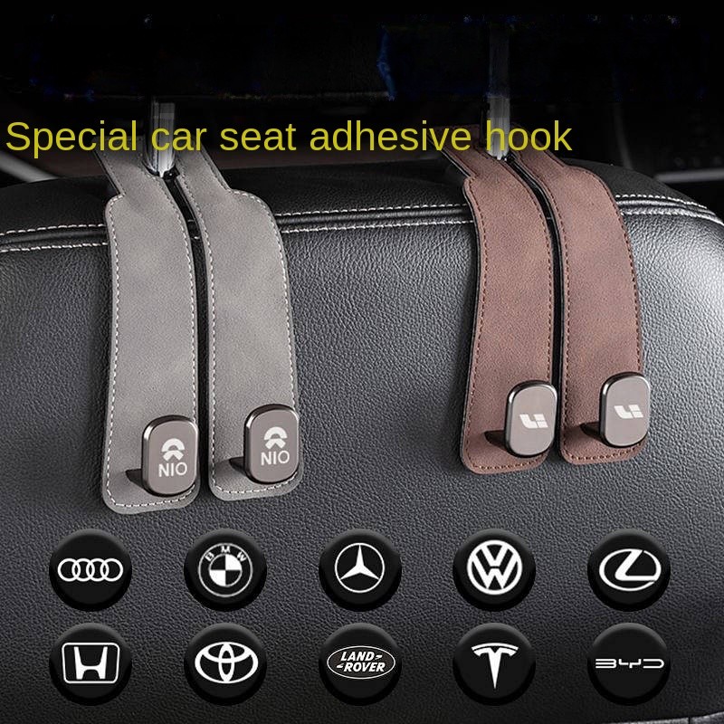 Car Seat Back Hook Multifunctional in the Car Hidden Suede Metal Hook ...