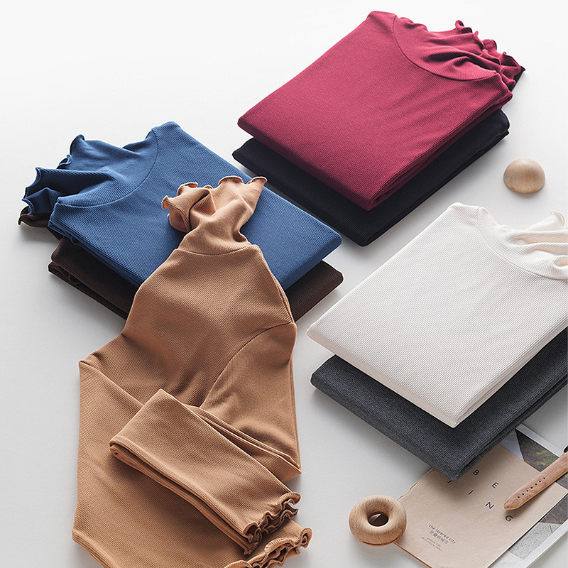 2024New Silkworm Wooden Ear Velvet Padded Bottoming Shirt Women's Pile ...