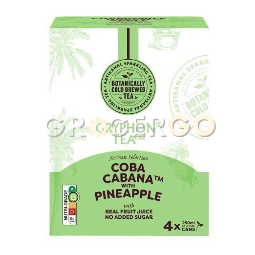Gryphon Tea Coba Cabana with Pineapple Cold Brew Sparkling Tea (4 x ...