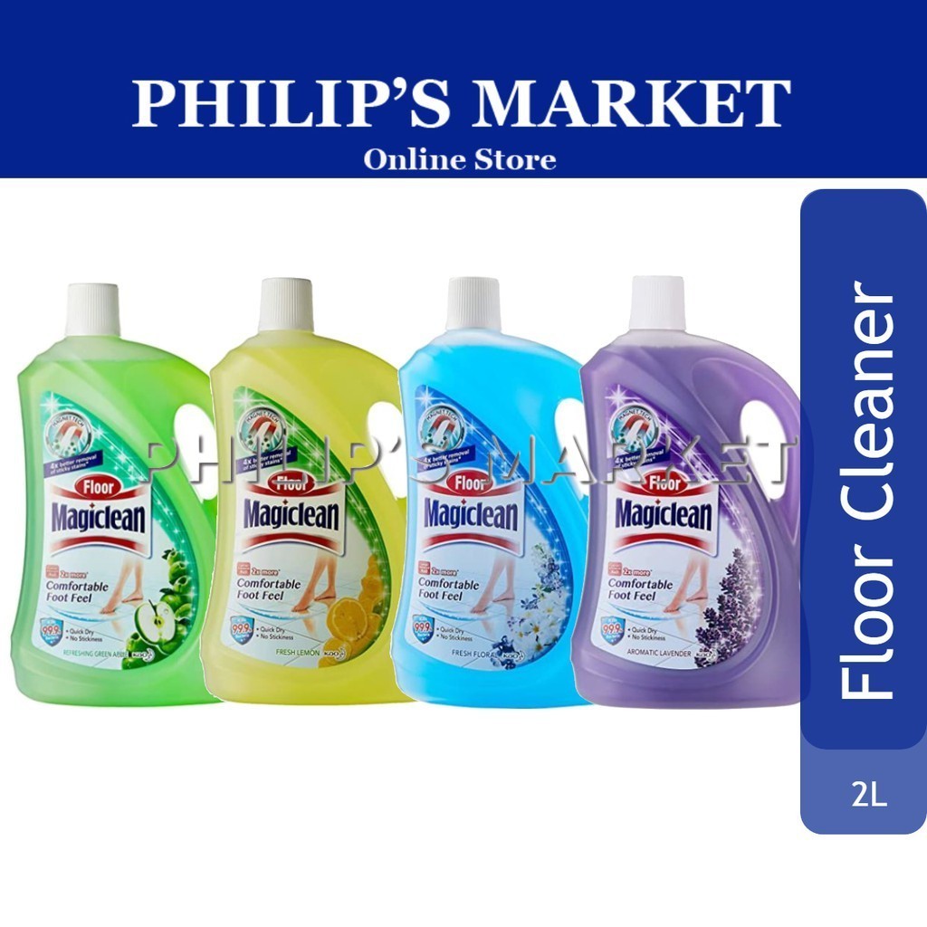 (Mix N Match) Magiclean Floor Cleaner 2L Floral/Green Apple/Lemon ...