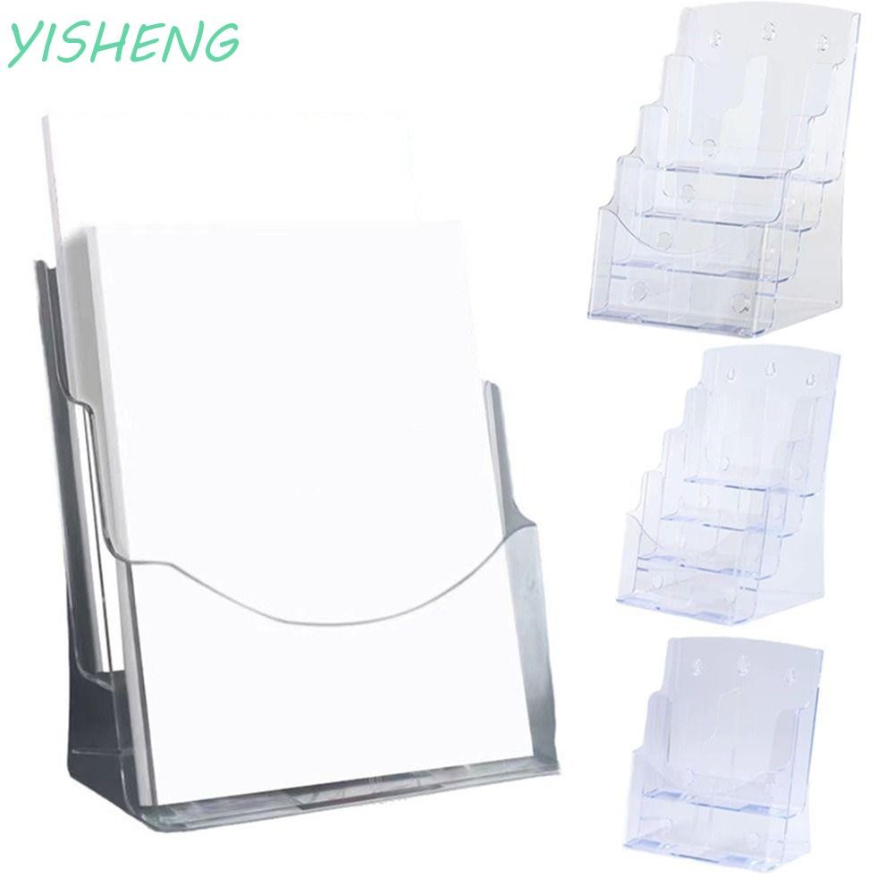 YISHENG Brochure Holder, Hanging Hole A4/A5/A6 Clear Flyers Display ...