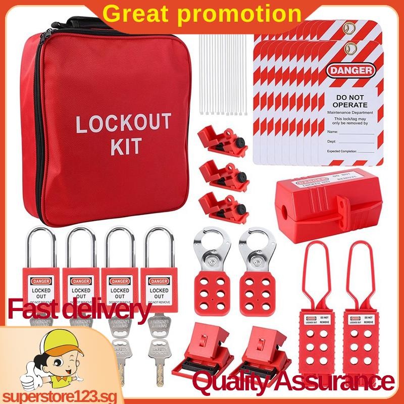 Lockout Tagout Kit, Electrical -Kit with Circuit Breaker Lockout ...