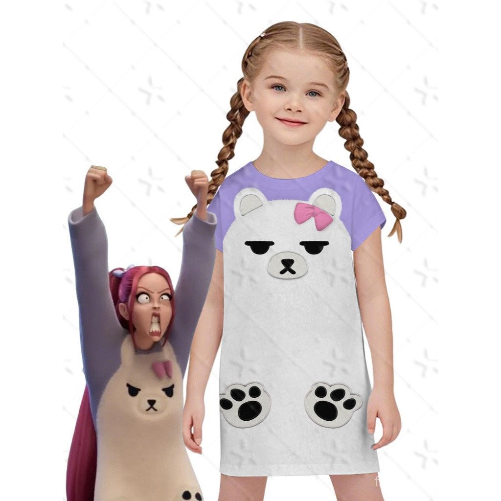 RUMI Same Style Nightgown Kpop Demon Hunters Cute Girl Cosplay Bear ...