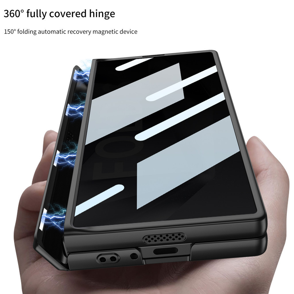 Front Anti-peek Glass Case Magnetic Hinge All-included Matte Case for ...