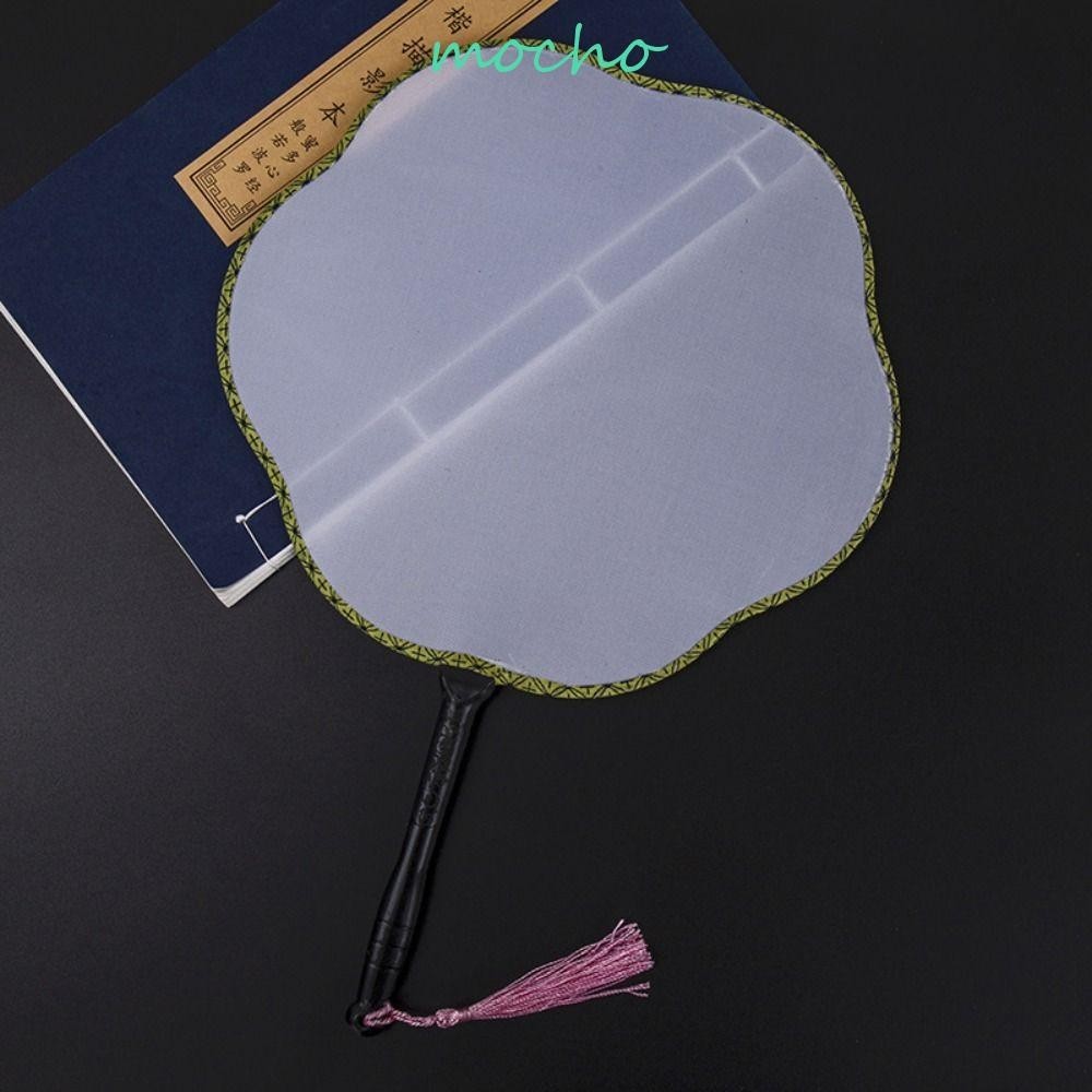 MOCHO Bamboo Handle Fan, Handmade Wooden Chinese Style Blank Fan ...