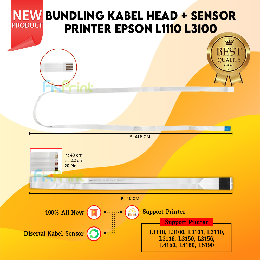 Flexible Head Cable + Epson Sensor Epson L1110 L3150 L3110 L3156 L5190 ...
