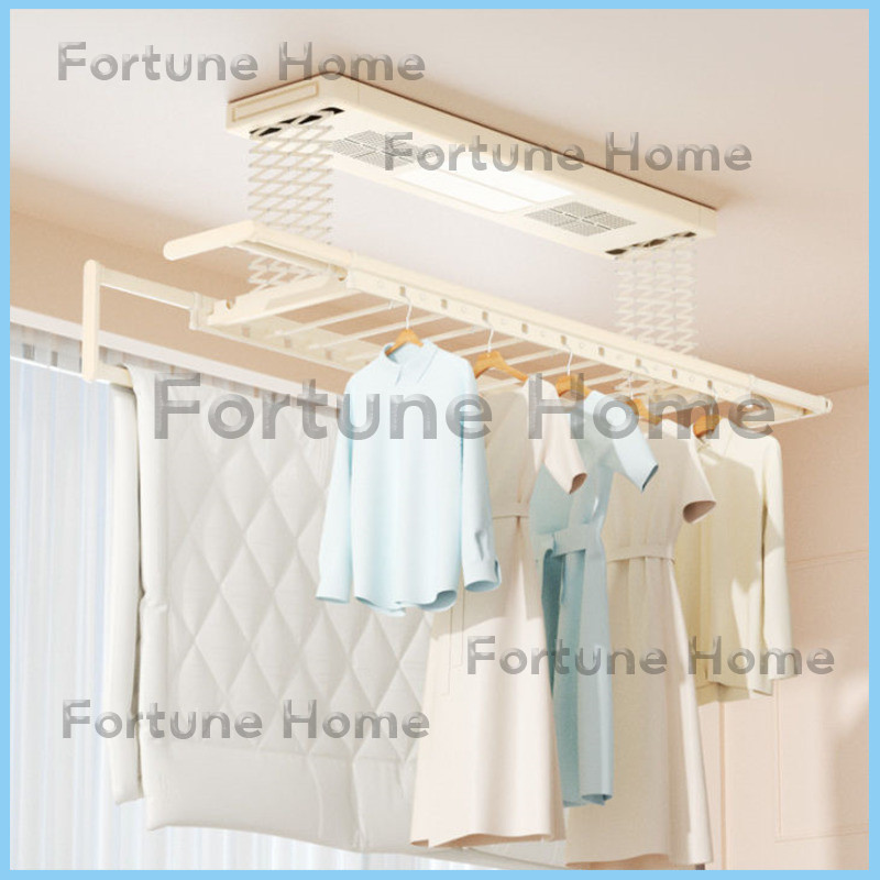 Automated Laundry Rack Intelligent Electric Drying Rack Control Ceiling ...