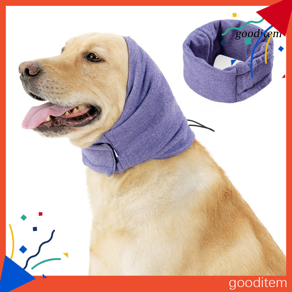 GDTM Dog Calming Hoodie Hematoma Ear Wraps Dog Head Cover Ear Muffs for ...