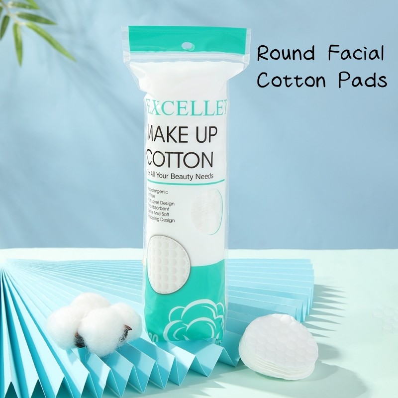 100Pcs/pack Facial Cosmetic Cotton Pads Round Soft Makeup Nail Polish ...